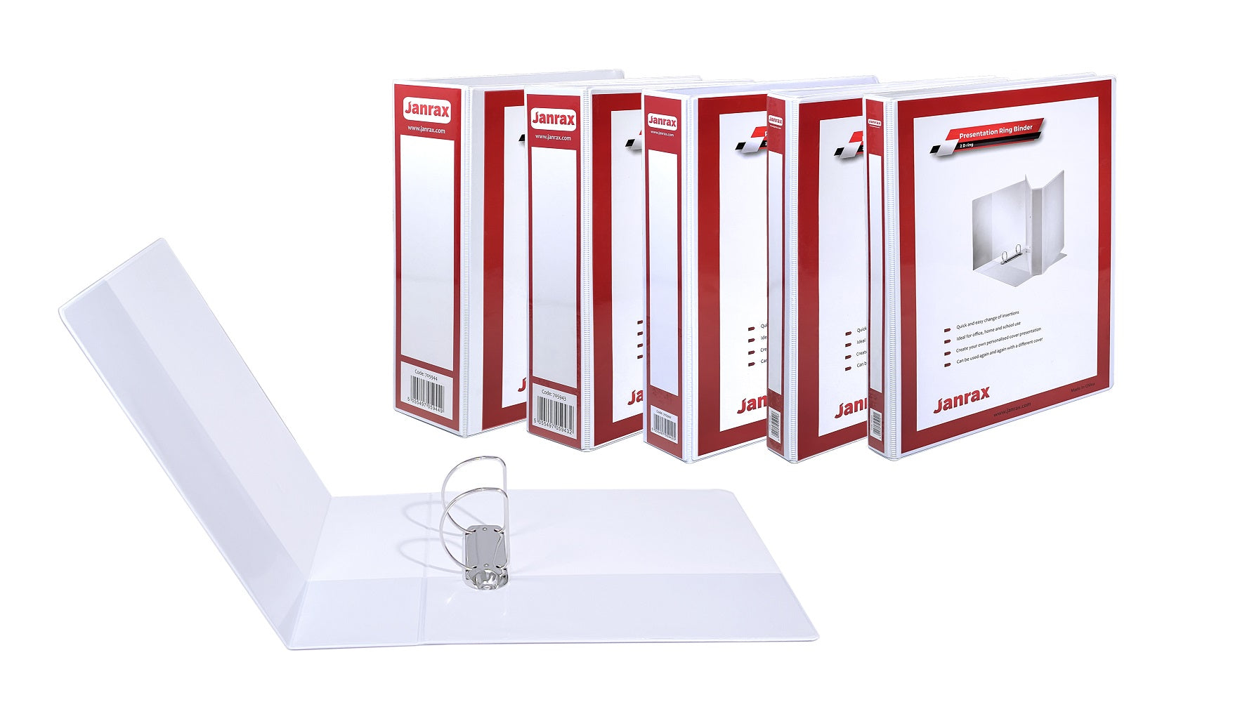 A4 White 3” (76mm) Presentation 2D Ring Binder 3” (76mm) with Fully Cu – Choice Wholesale