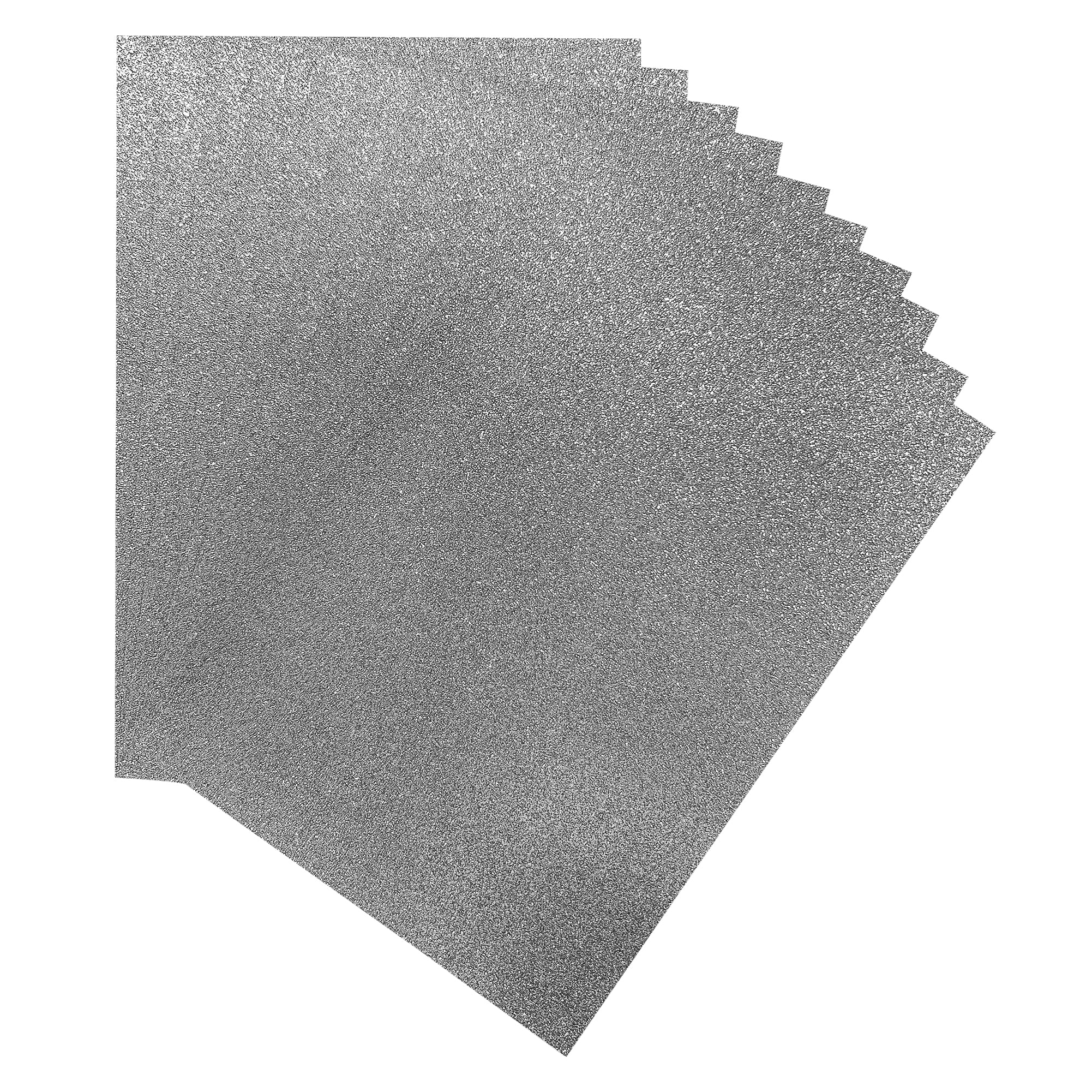 Pack of 10 A4 Silver Coloured Glitter Card 230gsm Sheets– Choice Wholesale