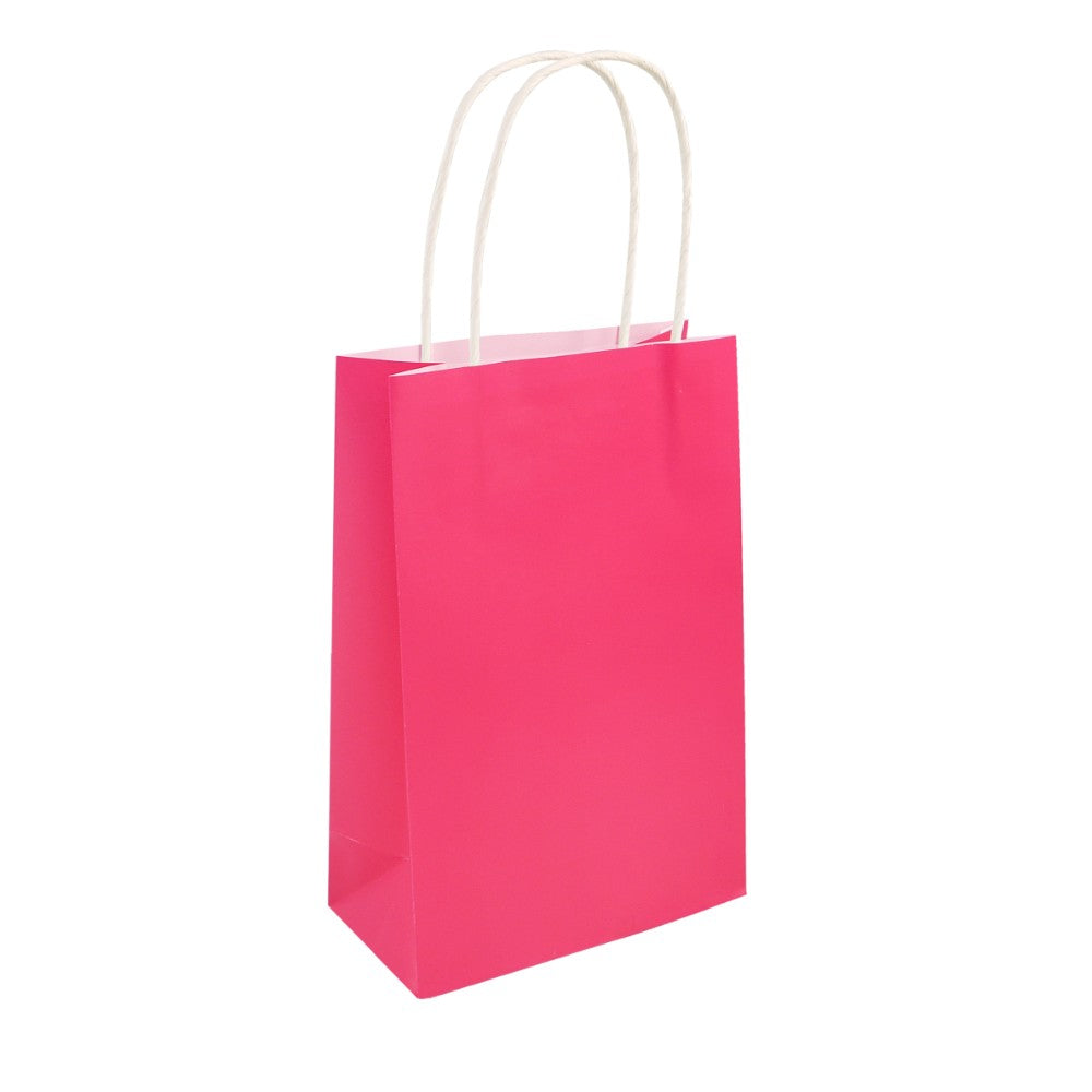 Pack of 6 Hot Pink Paper Party Bags with Handles – Choice Wholesale