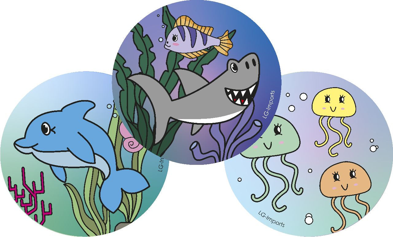 Pack of 12 Round Sea Animals Design Notebook 8cm– Choice Wholesale