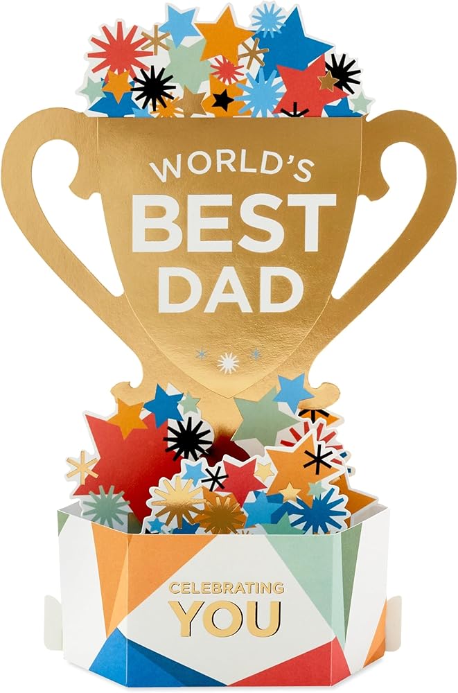 3D Pop Up 'Best Dad' Trophy Father's Day Card– Choice Wholesale