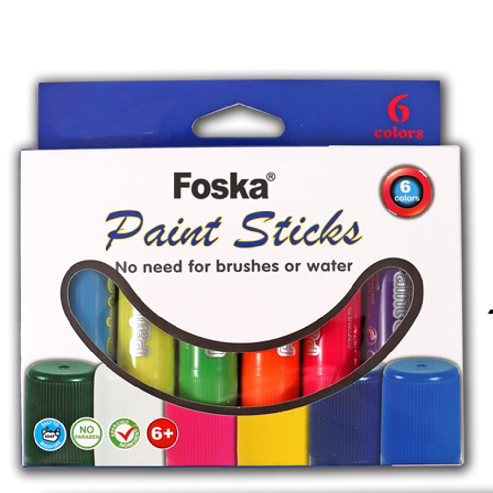 Pack of 6 Classic Colour Paint Sticks– Choice Wholesale