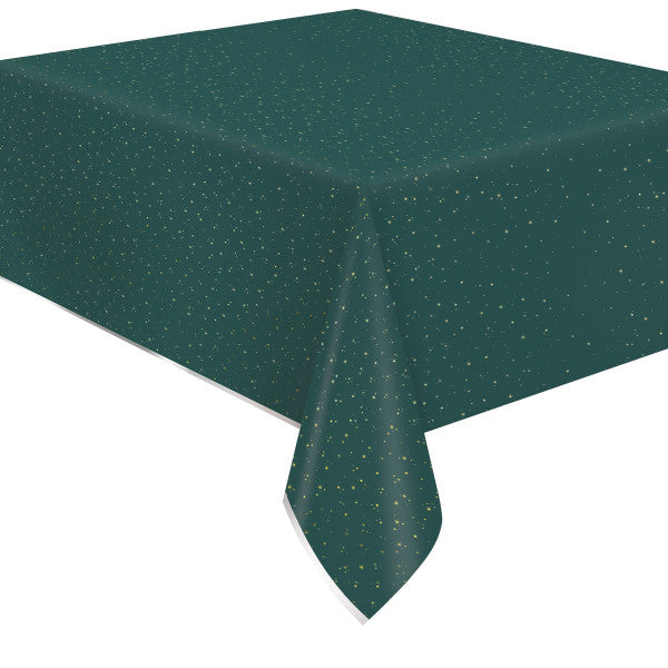 Modern Christmas Rectangular Foil Plastic Table Cover, 54" x 84 ...
