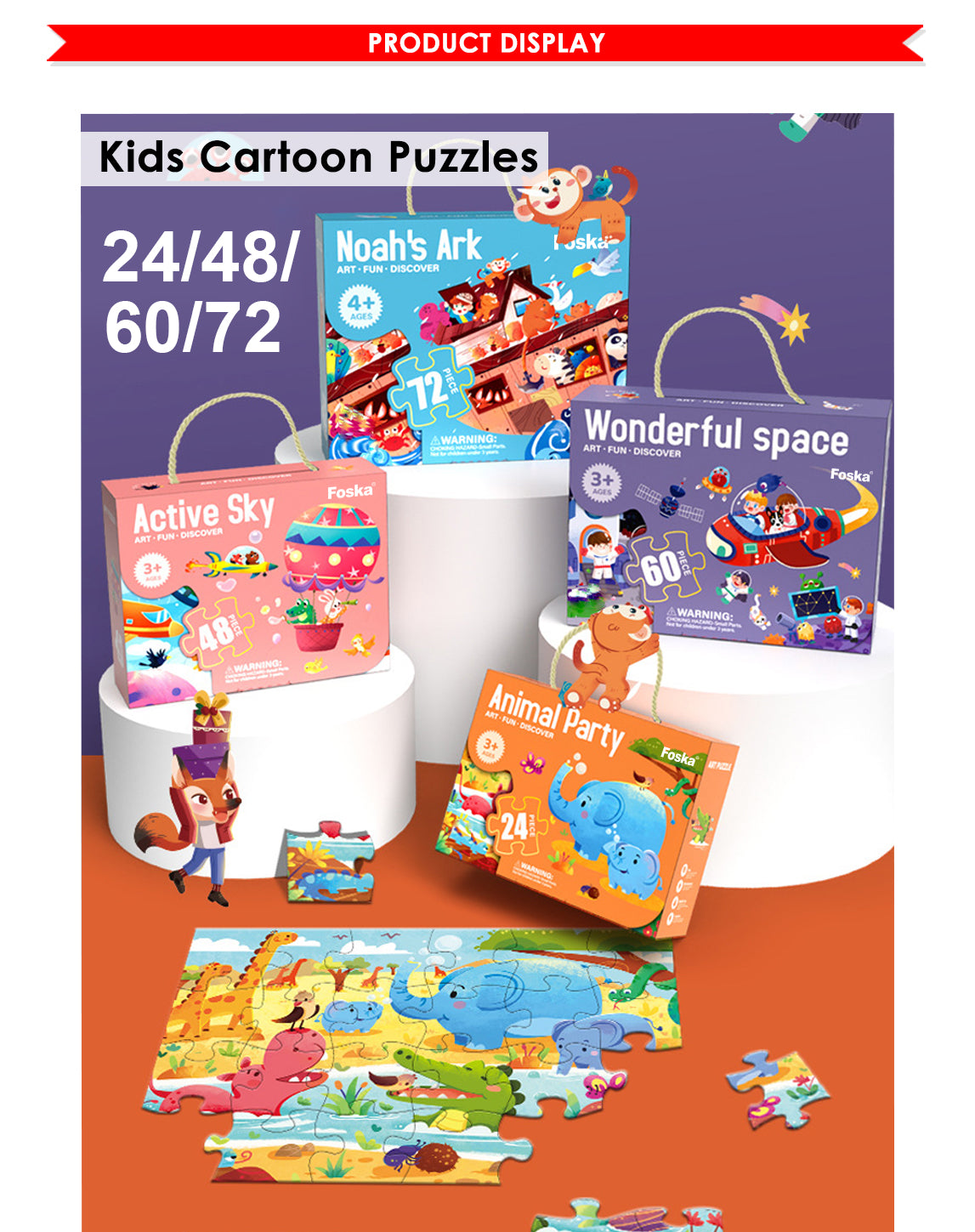 Pack of 24 Preschool Learning Toddler Puzzle Game – Choice Wholesale
