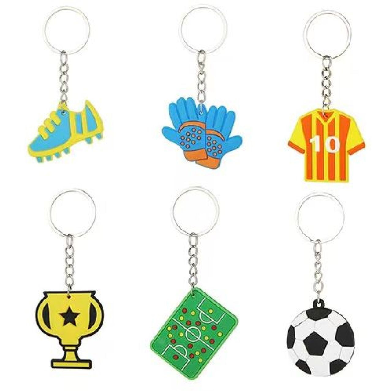 Pack of 12 Football Design Soccer Keychains– Choice Wholesale