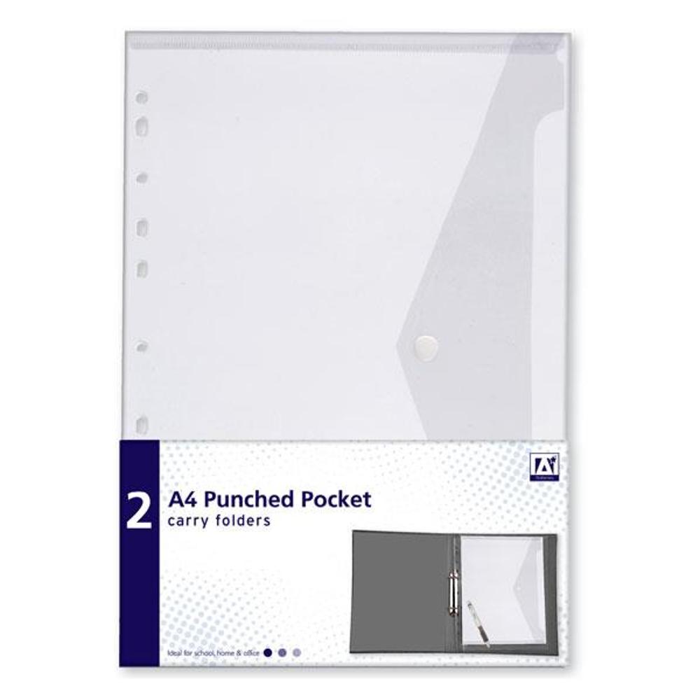 Pack of 20 A4 Punched Pocket Carry Folders– Choice Wholesale