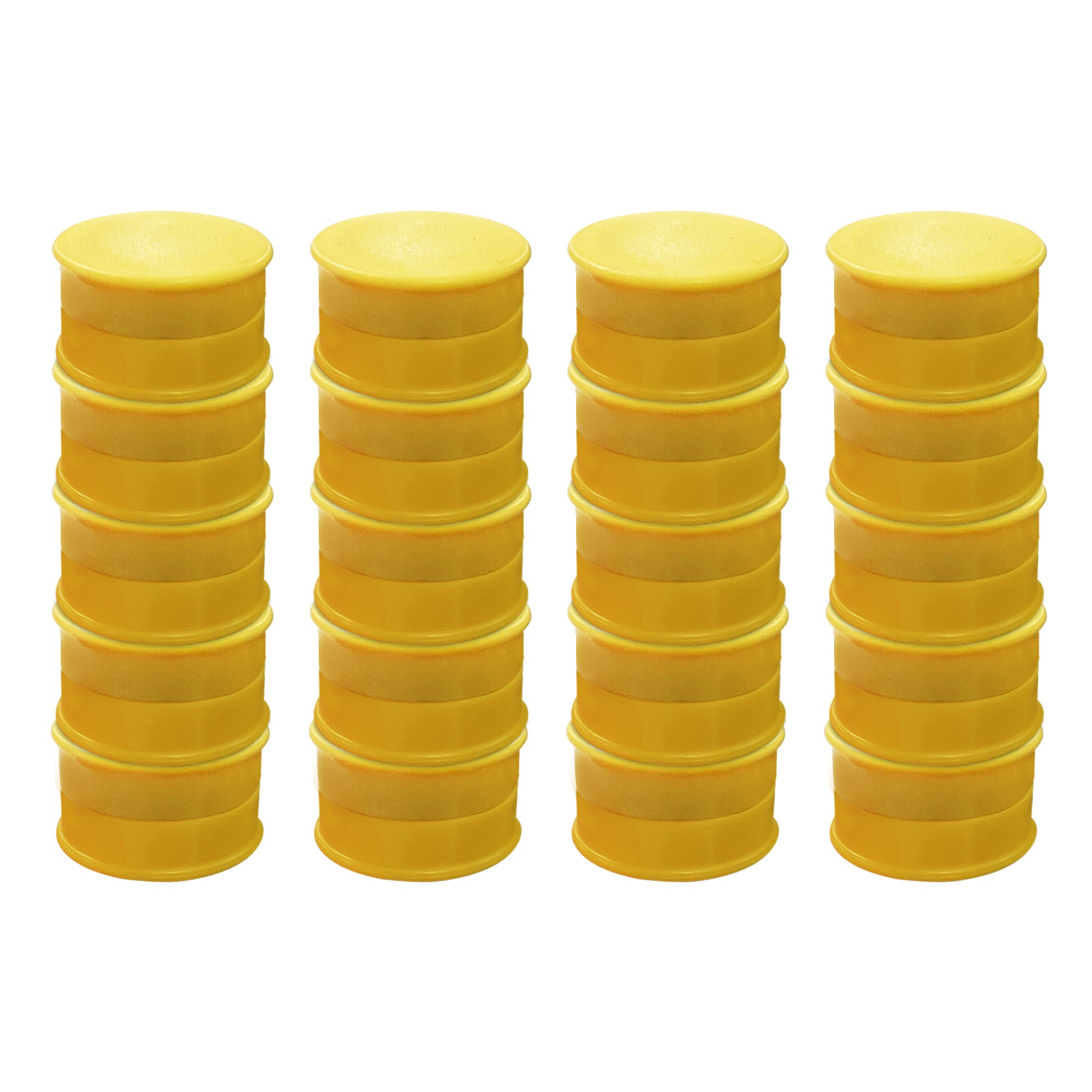 Pack of 36 Yellow Coloured Round Flat Magnets - 24mm Whiteboard Notice ...