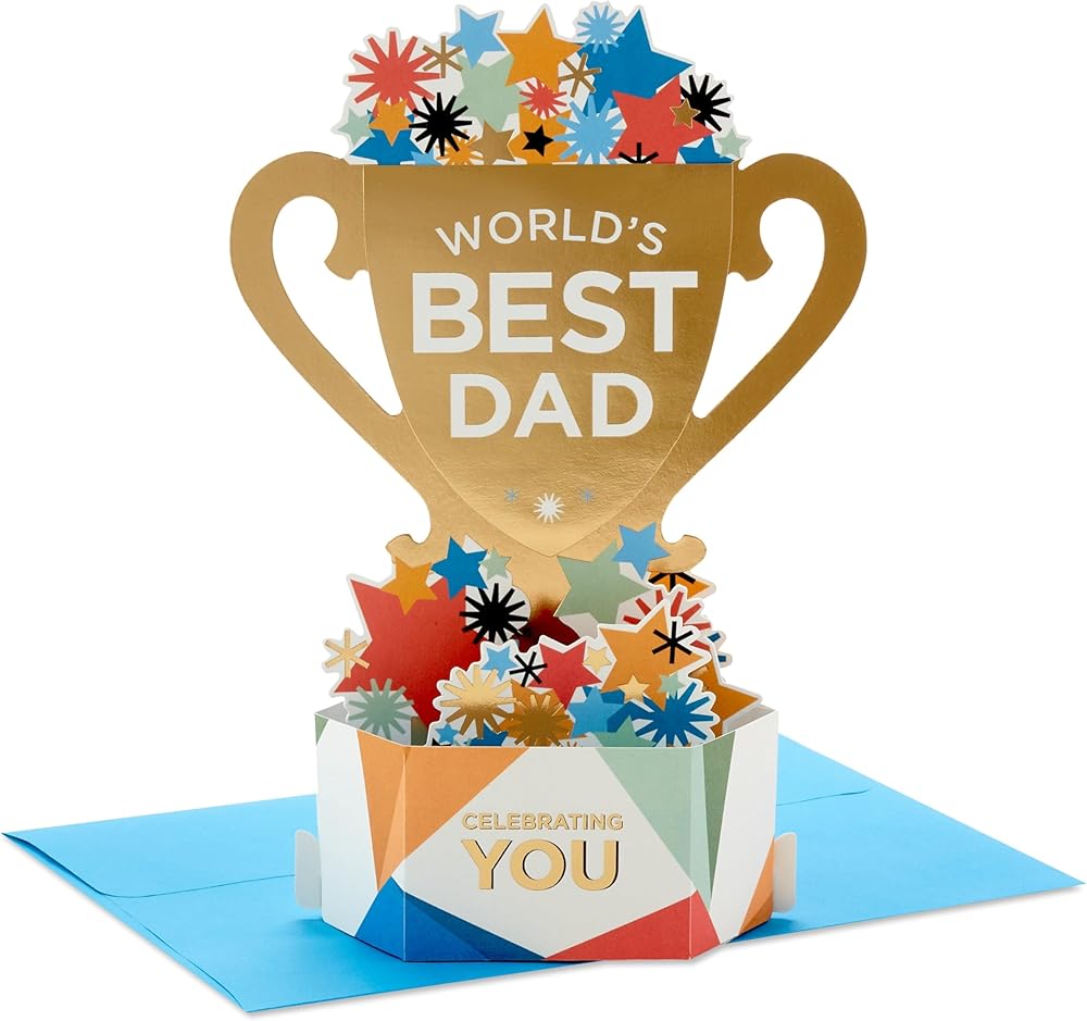 3D Pop Up 'Best Dad' Trophy Father's Day Card– Choice Wholesale