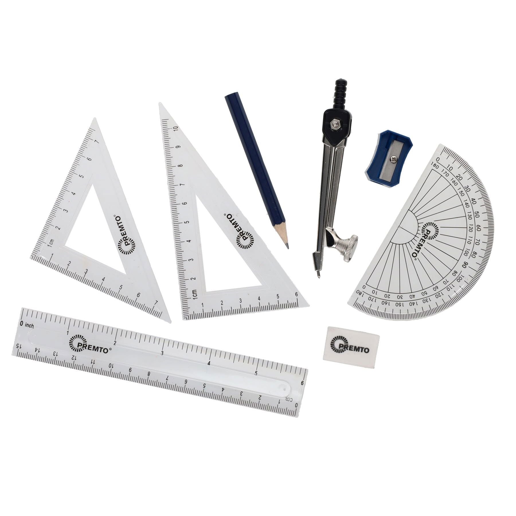 9 Piece Admiral Blue Maths Set By Premto – Choice Wholesale