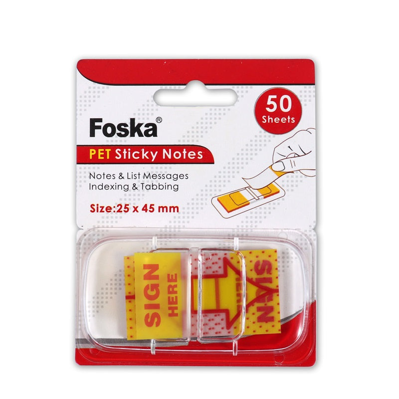 Pack of 50 "Sign Here" Sticky Index– Choice Wholesale