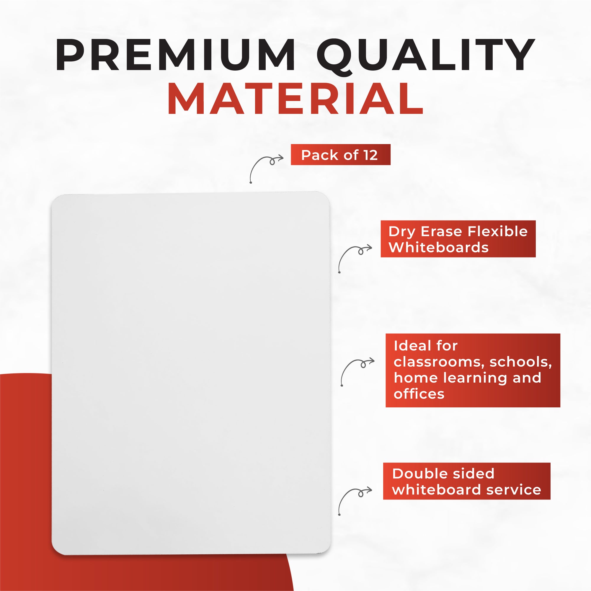 Pack of 12 A3 Dry Wipe Whiteboards – Choice Wholesale