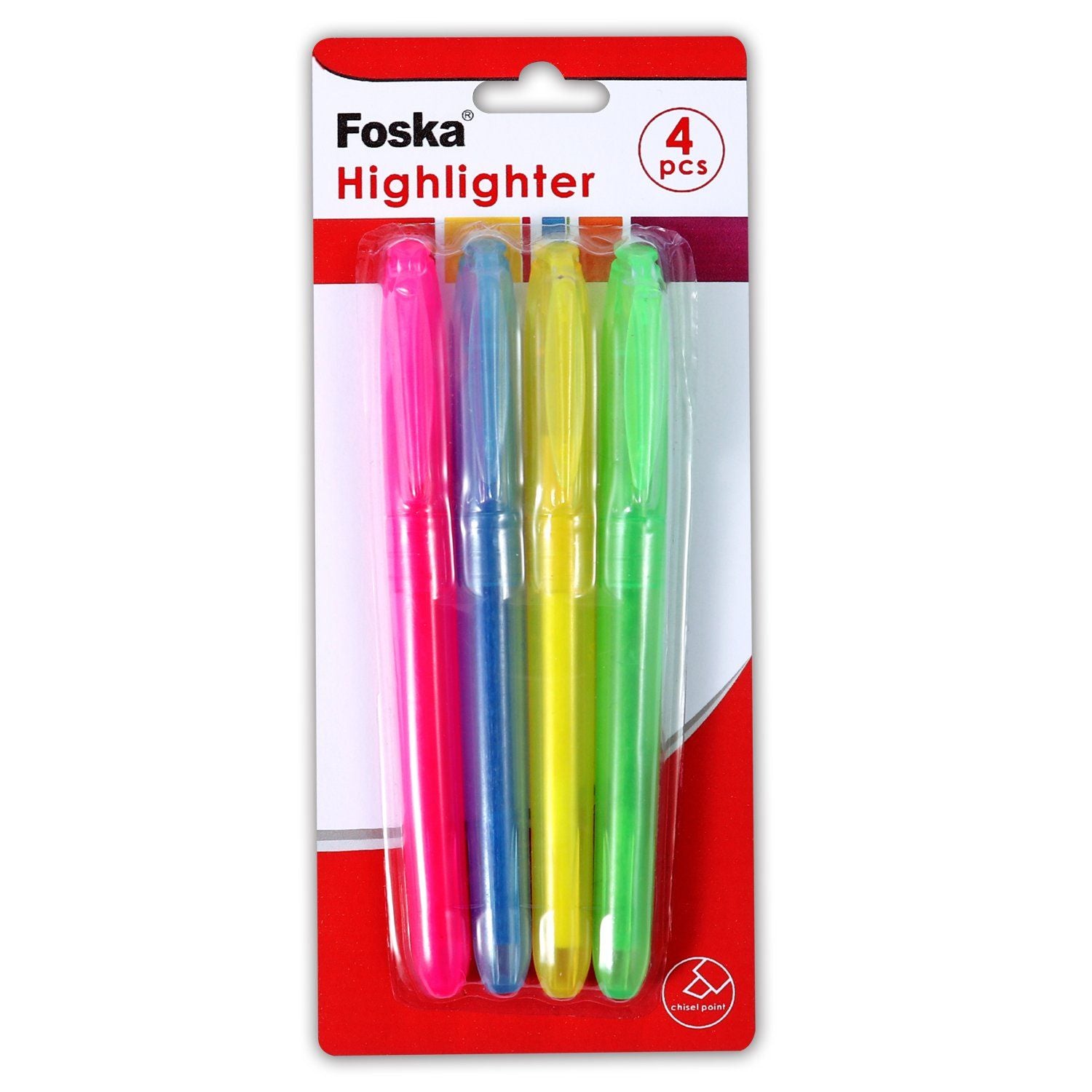 Pack of 4 Colours Highlighter Marker Pens– Choice Wholesale