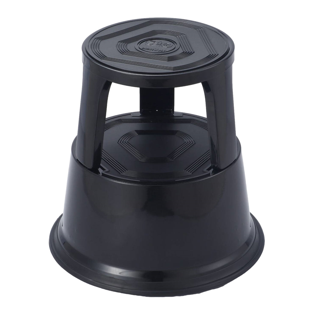 Black Metal Rolling Kick Step Stool with 150kg Capacity– Choice Wholesale