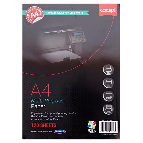 A4 120 Sheets Copier Paper by Concept– Choice Wholesale