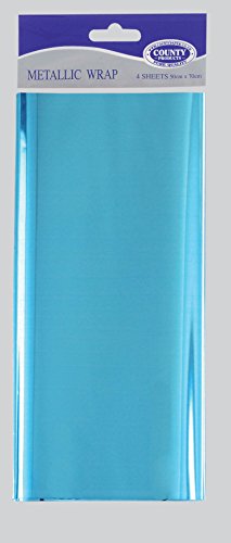 4 Sheets Blue Metallic Wrap 50 x 70cm– Choice Wholesale