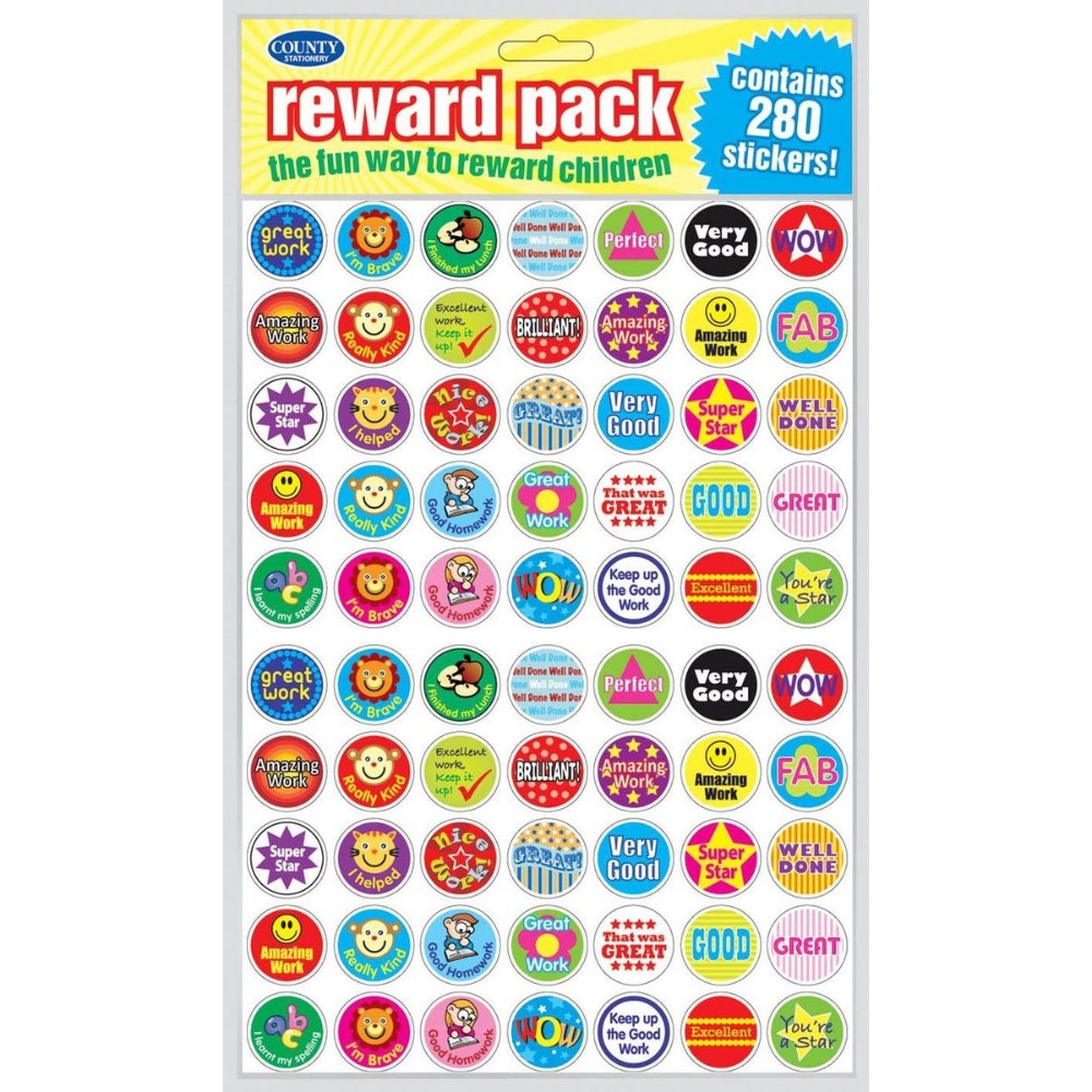 Pack of 280 Reward Stickers– Choice Wholesale