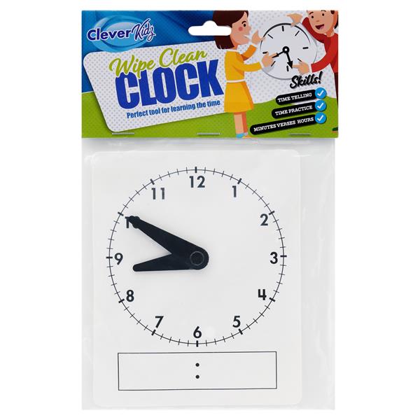 Wipe Clean Clock by Clever Kidz– Choice Wholesale