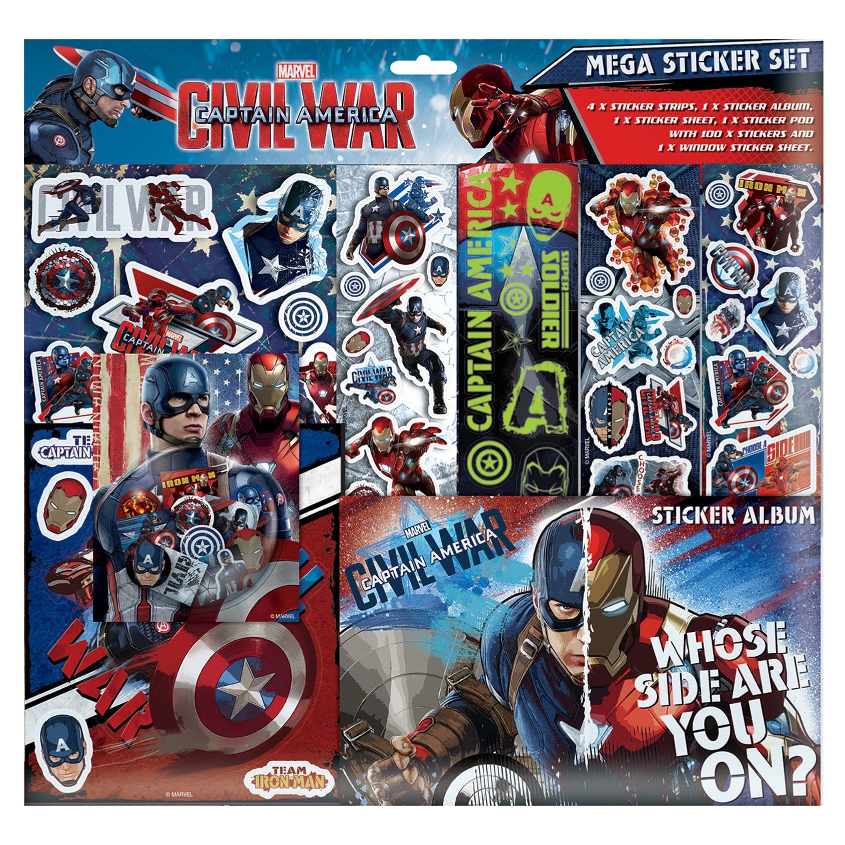 Captain America Mega Sticker Set– Choice Wholesale