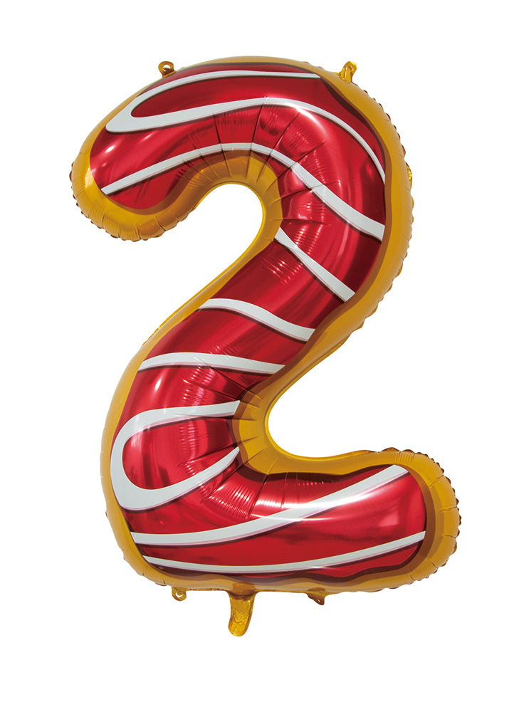 Giant Foil Young Editions Doughnut Theme Design 2 Number Balloon ...