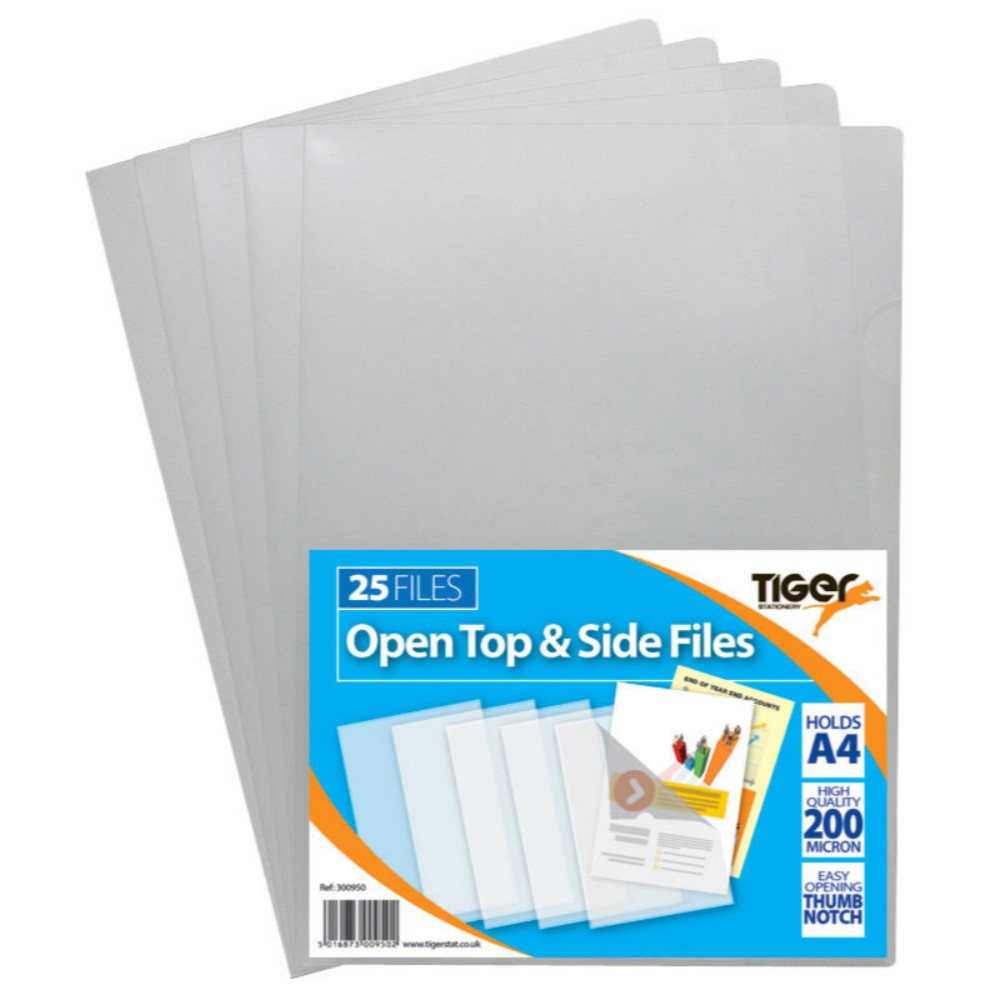 25 x A4 Report Files (Clear)– Choice Wholesale