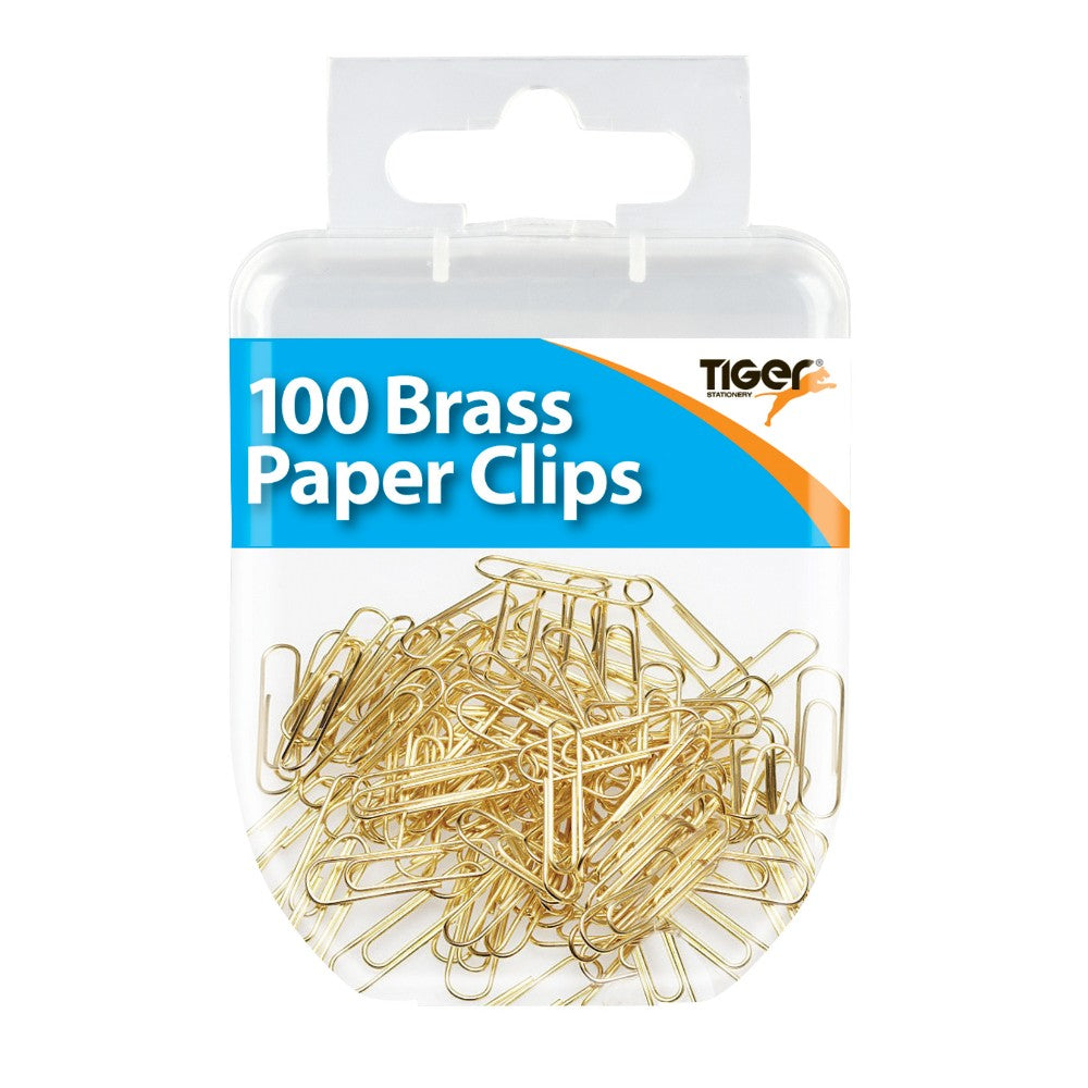 Pack of 100 Brass 33mm Paper Clips– Choice Wholesale