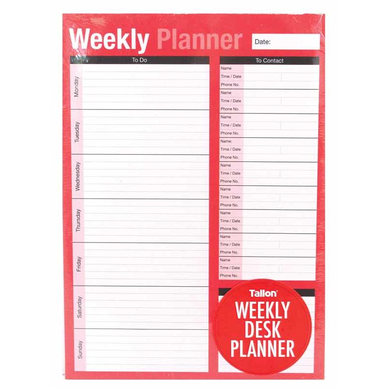 A4 Weekly Desk Planner and Things to Do 52 Sheets– Choice Wholesale