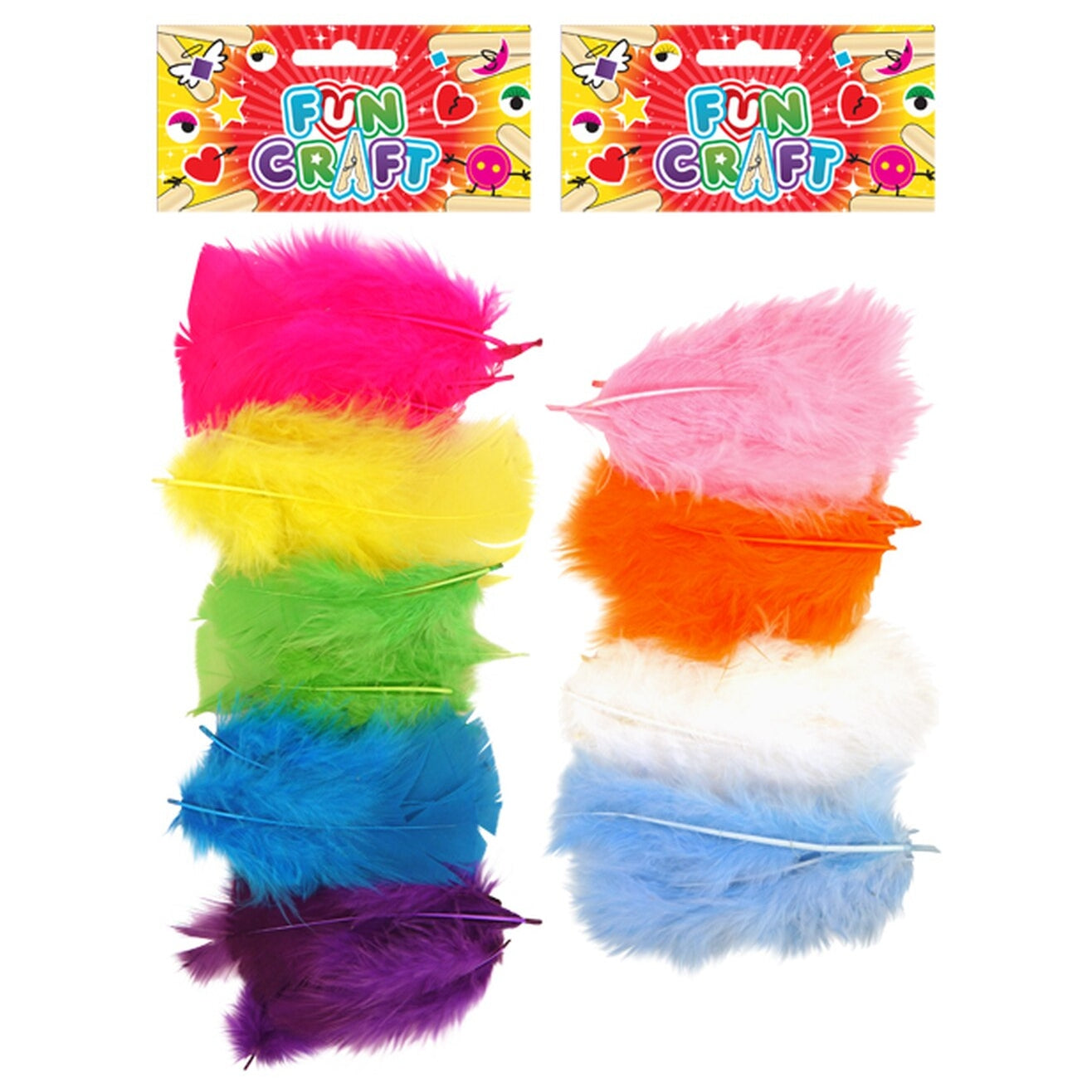 12 Sets of Craft Kit Feathers 2 Assorted– Choice Wholesale
