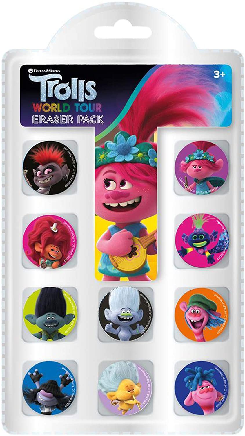 Pack of 10 Trolls Movie Eraser– Choice Wholesale