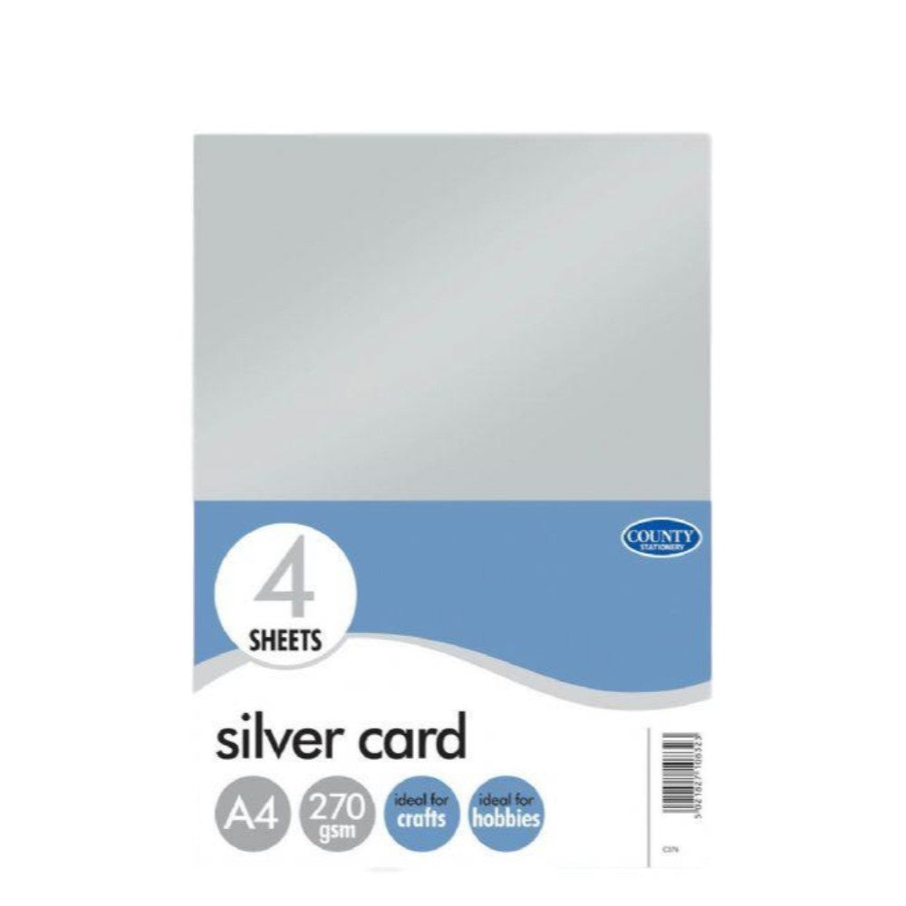 Pack of 4 A4 Silver Card Sheets– Choice Wholesale