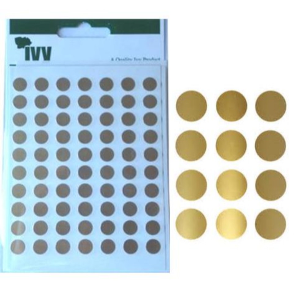 Pack of 490 8mm Gold Round Sticky Dots– Choice Wholesale
