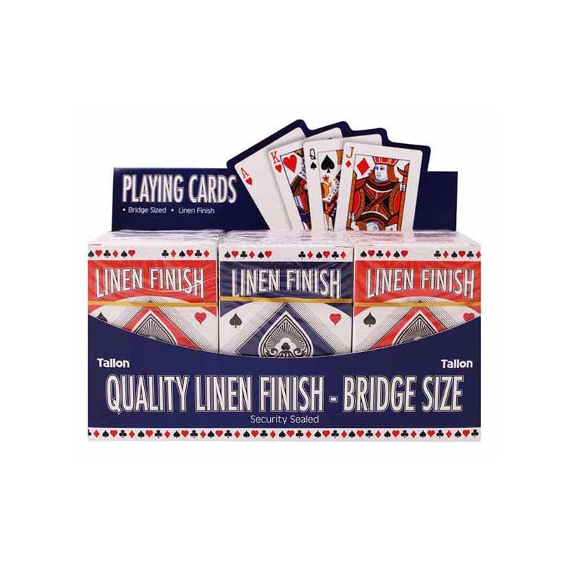 Linen Finish Bridge Size Playing Cards– Choice Wholesale