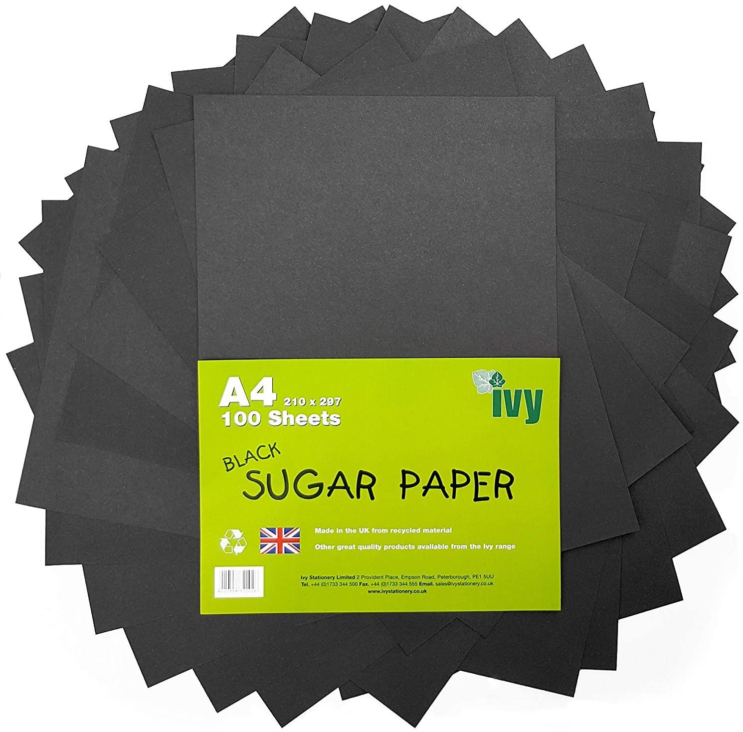 Pack of 100 A4 Black Sugar Paper – Choice Wholesale