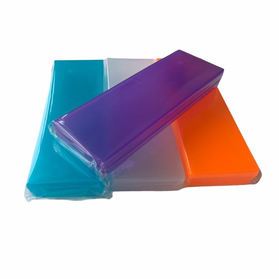 Tuff Pencil Case Box Translucent Assorted Colours – Choice Wholesale