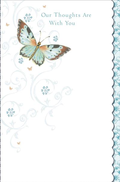 6 x Our Thoughts are with You Bereavement Sympathy Condolences Cards ...