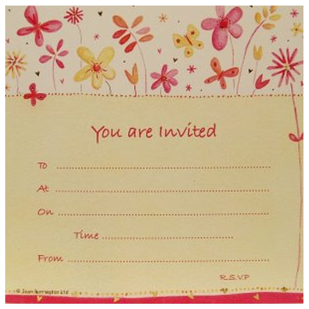Pack of 10 Pink Daisy Party Invitation Cards – Choice Wholesale