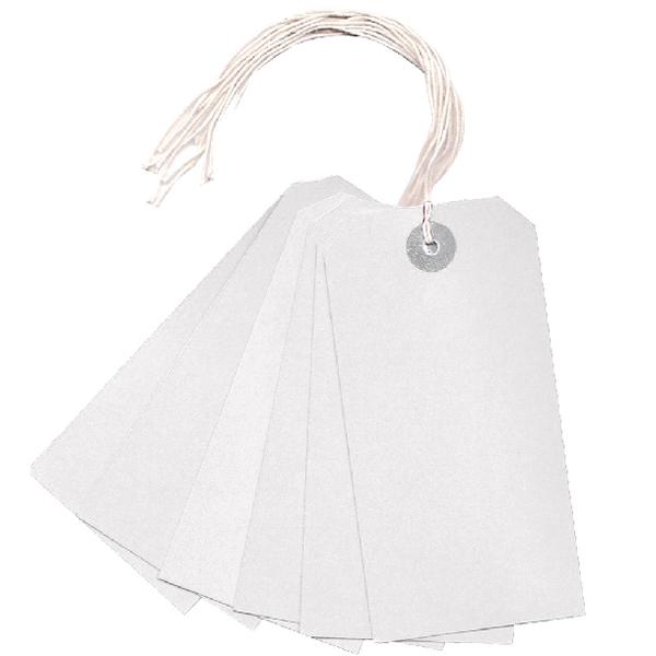Pack of 1000 White Strung Tag 120 x 60mm– Choice Wholesale