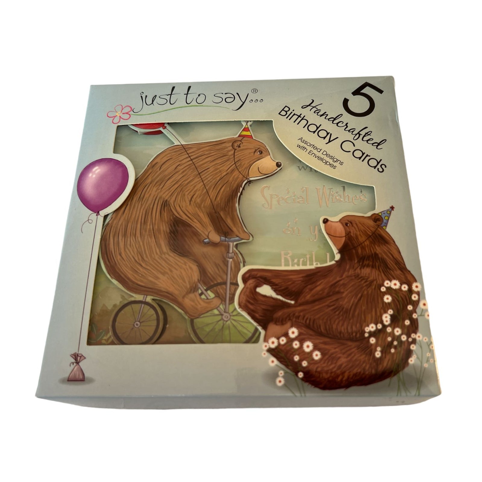 5 Hand Made Luxury Teddy Birthday Cards– Choice Wholesale