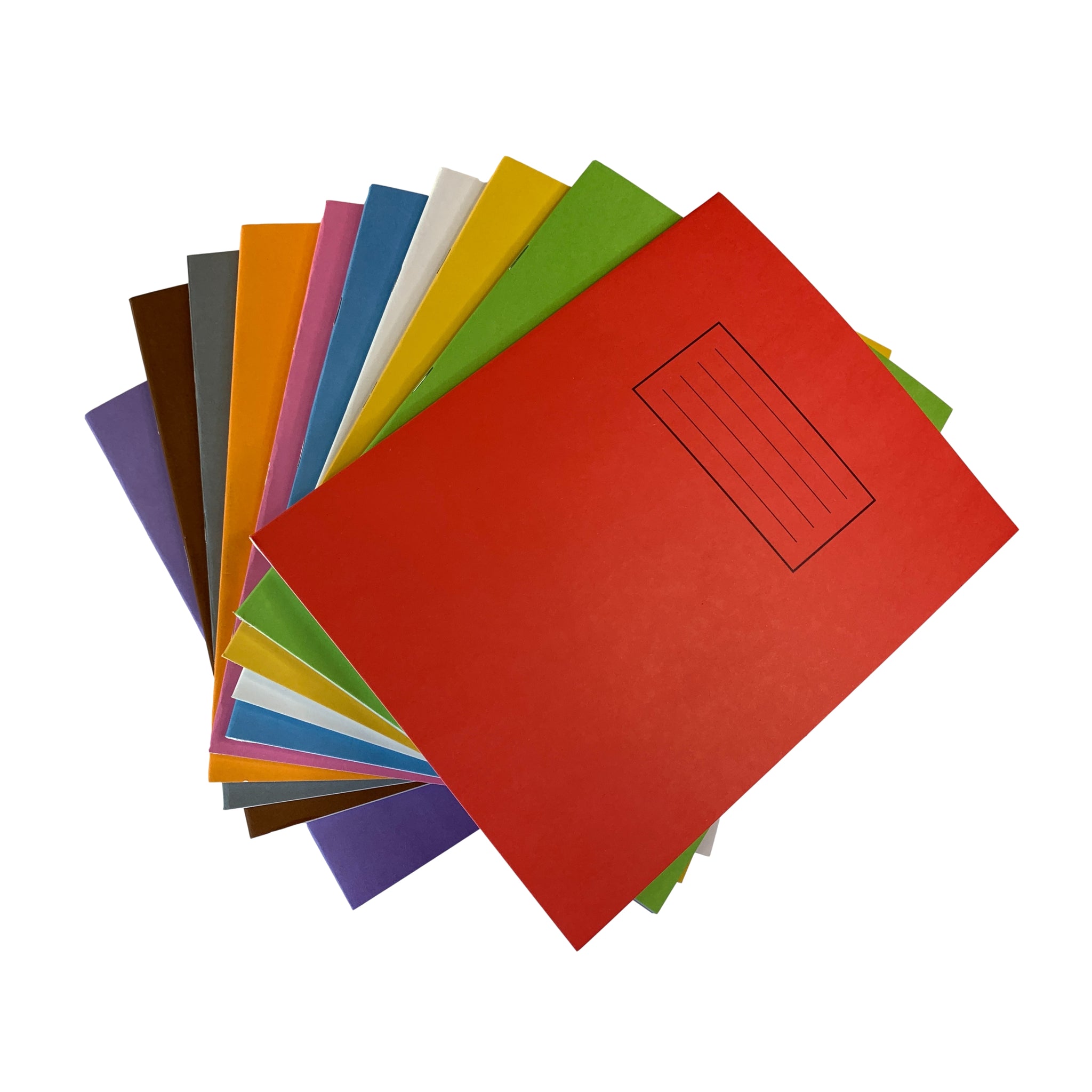 Pack of 10 Janrax 9x7" Assorted 80 Pages Feint and Ruled Exercise Book ...