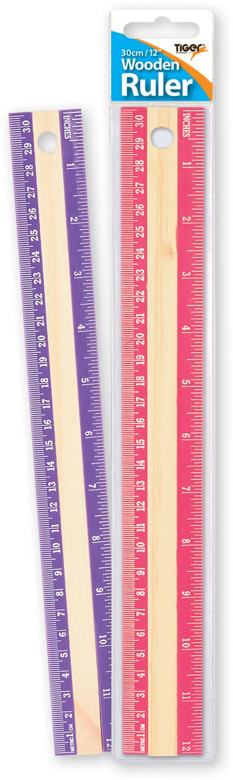 30cm Wooden Ruler Assorted Colours– Choice Wholesale