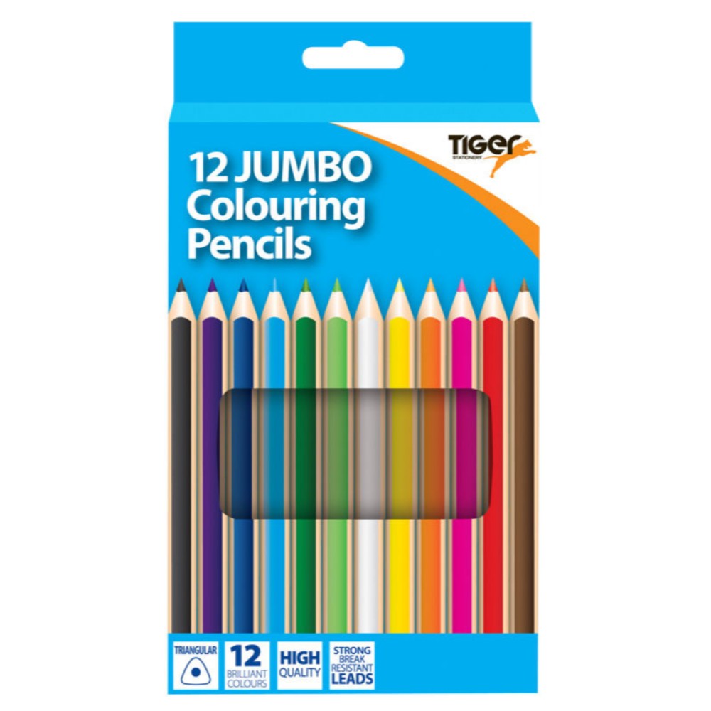 Box of 12 Jumbo Colouring Pencils– Choice Wholesale