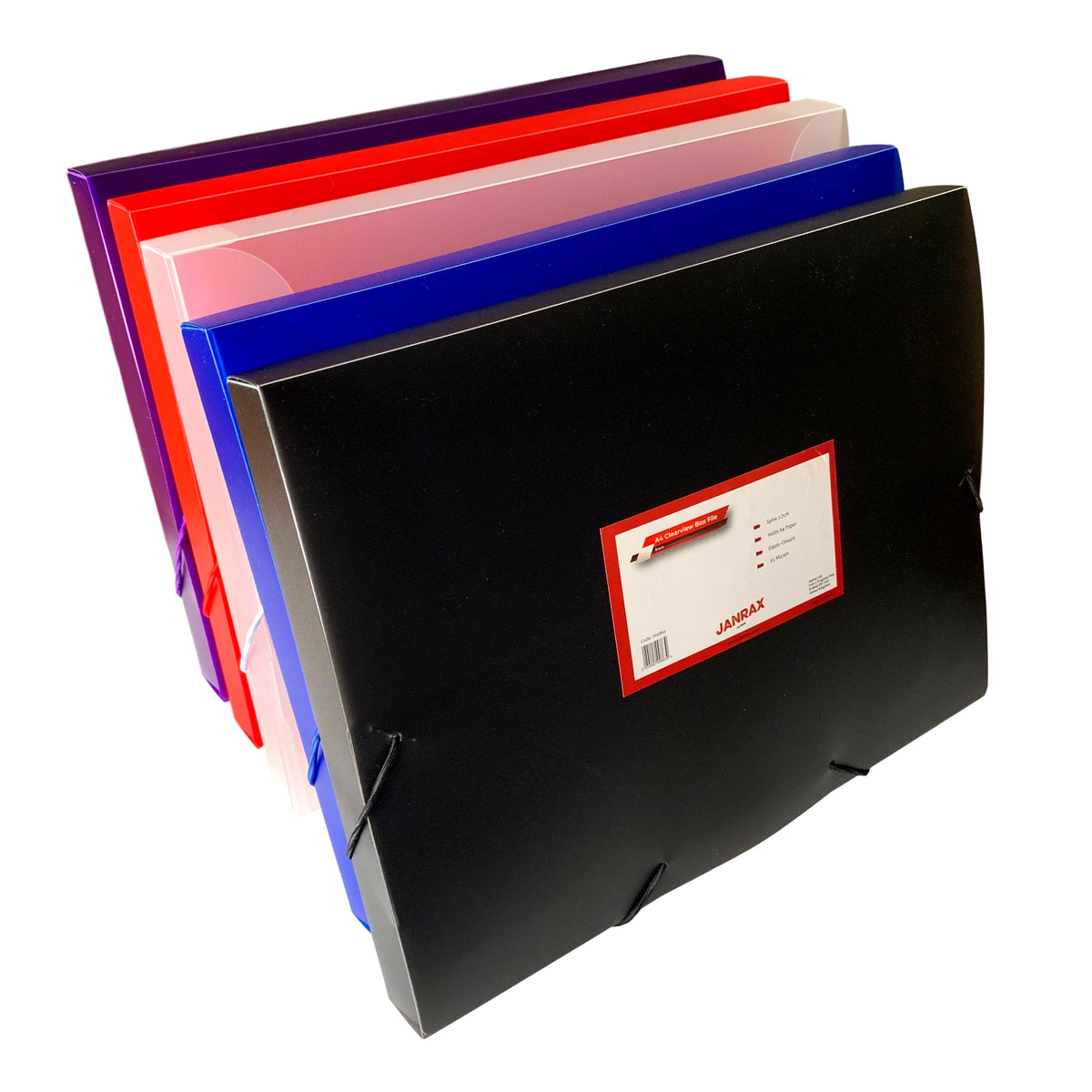 A4 Clearview Black Box File with Elastic Closure – Choice Wholesale