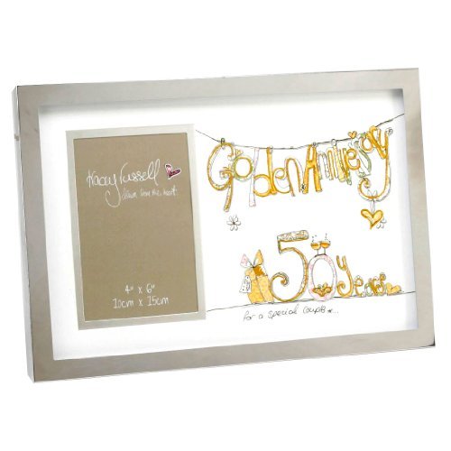 Tracey Russell Photo Frame & Glitter Print Mount - 50th Anniversary ...