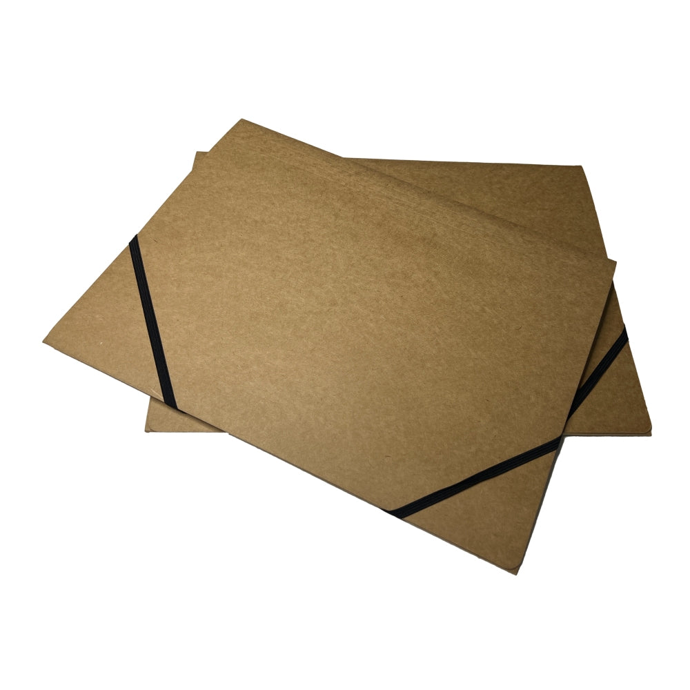 A4 Kraft Card 3 Flap Folder With Elastic Closure – Choice Wholesale