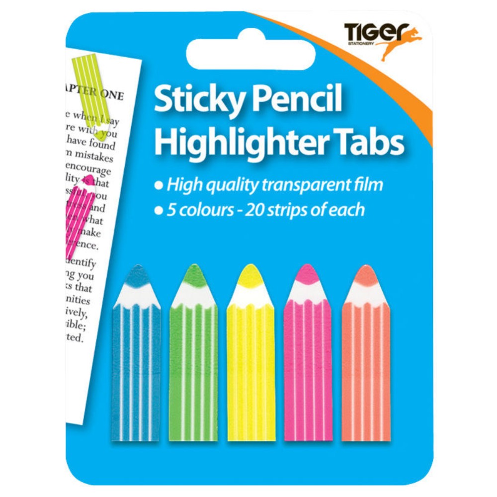 100 Sticky Pencil Highlight Tabs – Choice Wholesale