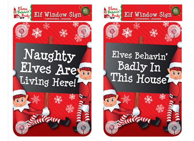 Christmas Elf Window Sign Stickers– Choice Wholesale