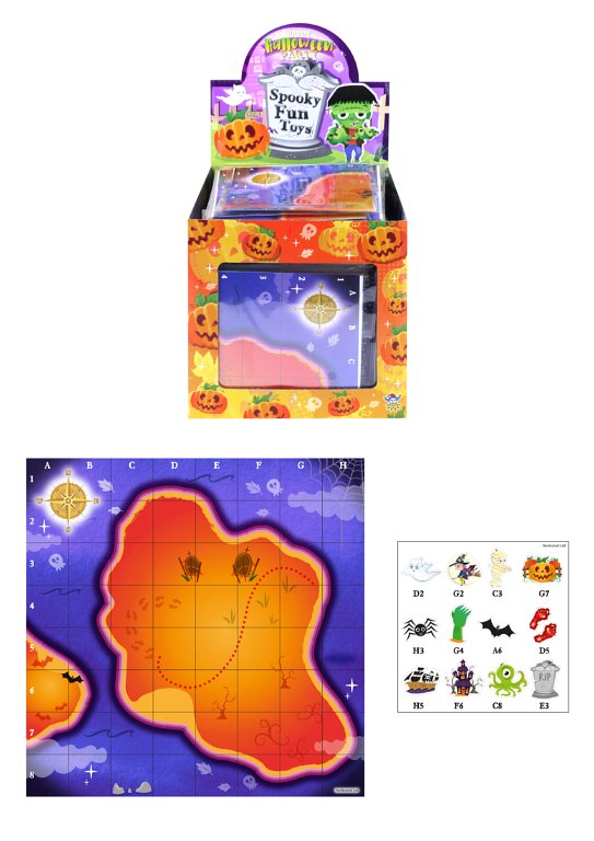 Halloween Treasure Map Game 19.5cm x 19.5cm– Choice Wholesale