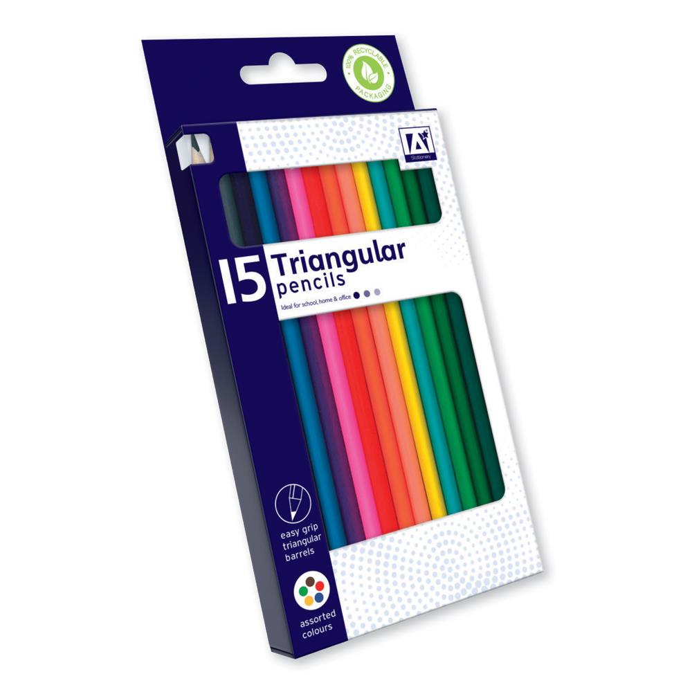 Pack of 15 Triangular Colouring Pencils – Choice Wholesale